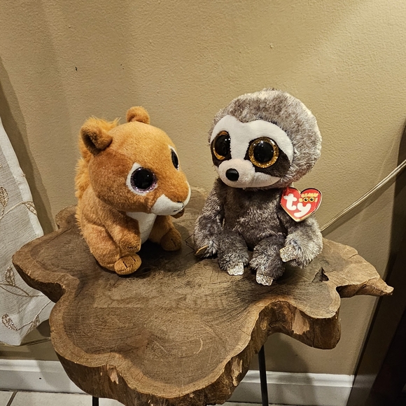 Ty | Toys | Ty Beanie Boo Babies Squirrel And Sloth Plush Set | Poshmark